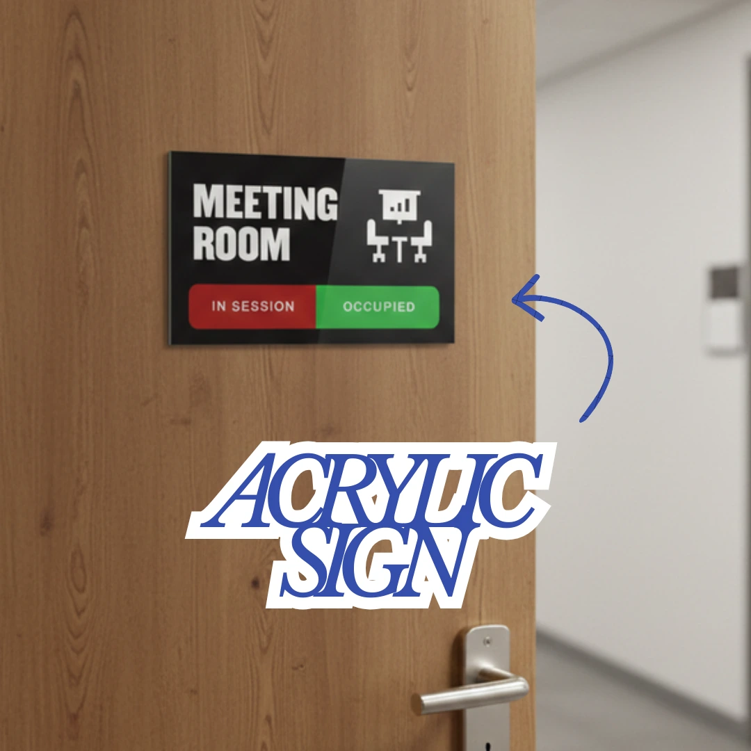 Akrilik Signage Meeting Room - INKPRINT Premium Printing